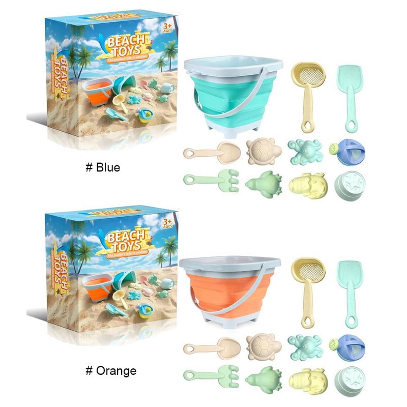 2 Sets Kids Play Sand Toy Set Beach Toy With Bucket Shovel Rake ...