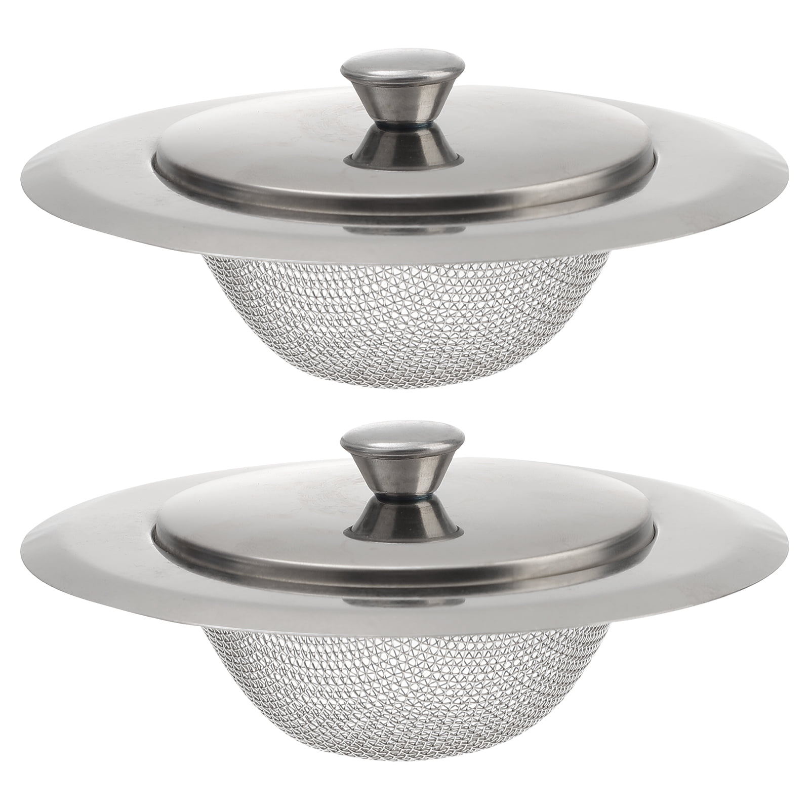 2 Sets Kitchen Sink Strainer Metal Sink Drain Strainer with Covers ...