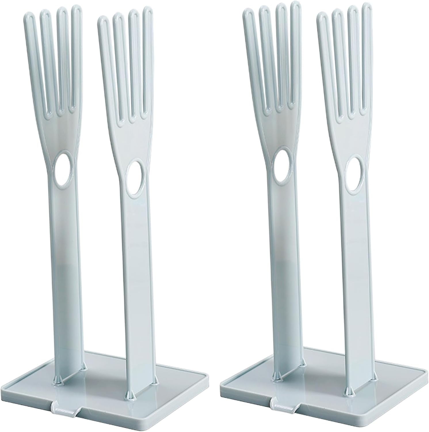 2 Sets Kitchen Washing Glove Drying Rack with Towel Storage Hole and ...