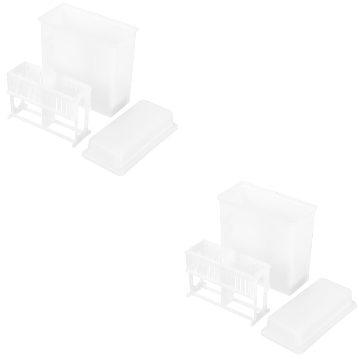 2 Sets Laboratory Microscope Slides Staining Rack Plastic Slides ...