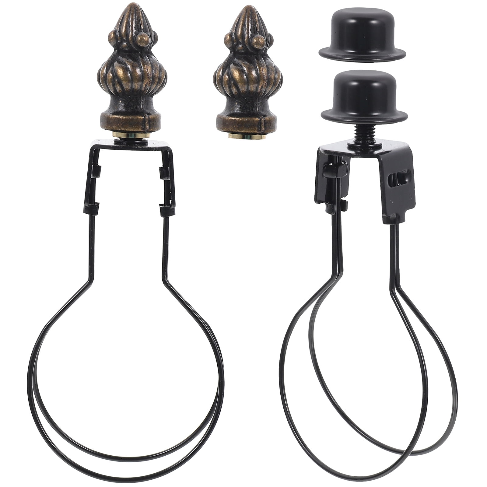 Qiysamall 2 Sets Light Bulb Clips Lamp Shade Harp Holder Adapter Kit ...