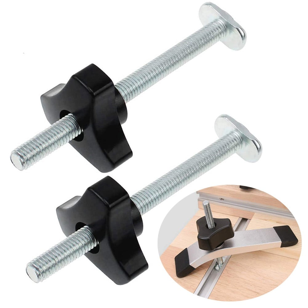 2 Sets M8 T-Track Bolts Knobs T Slot Bolts and Knobs Clamps for ...