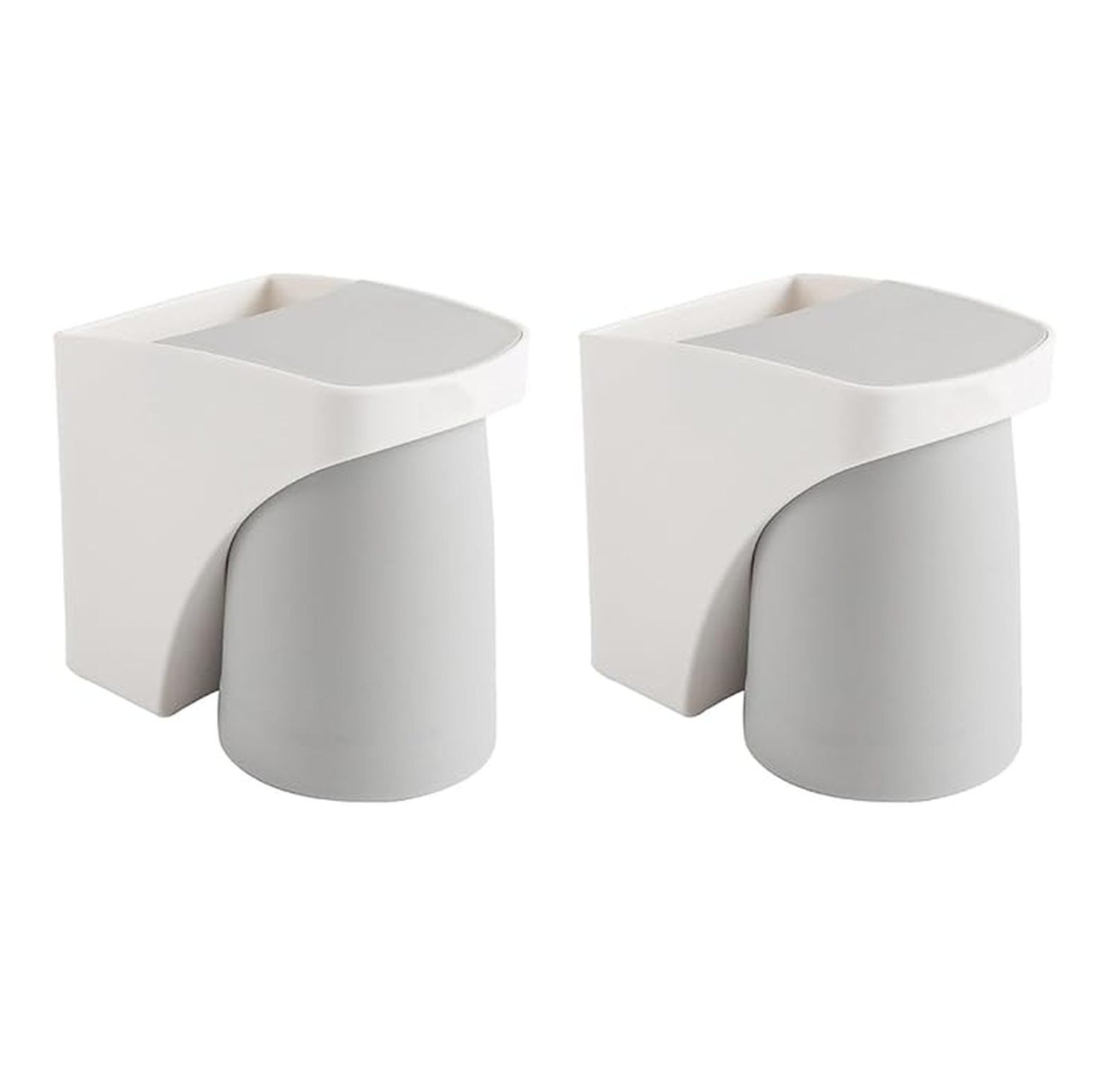 2 Sets Magnetic Toothbrush Cup Plastic Toothbrush Holder Flexible Wall ...