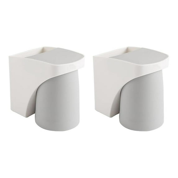 2 Sets Magnetic Toothbrush Cup Plastic Toothbrush Holder Flexible Wall ...