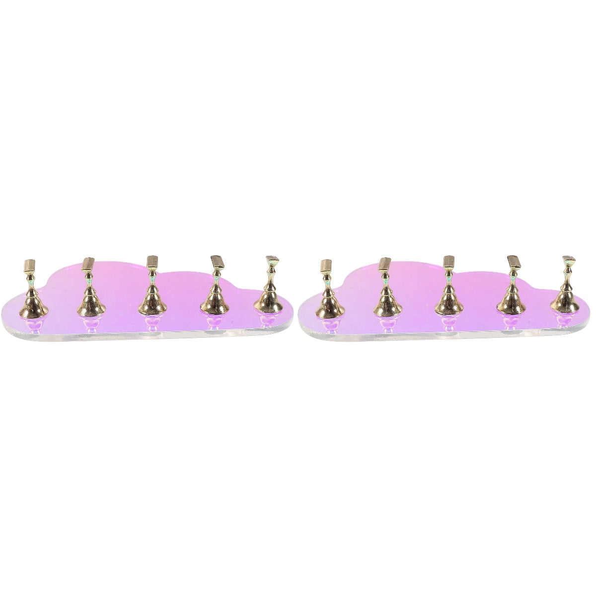 2 Sets Manicure Practice Fake Nails Nail Display Stand Impresora Nails ...