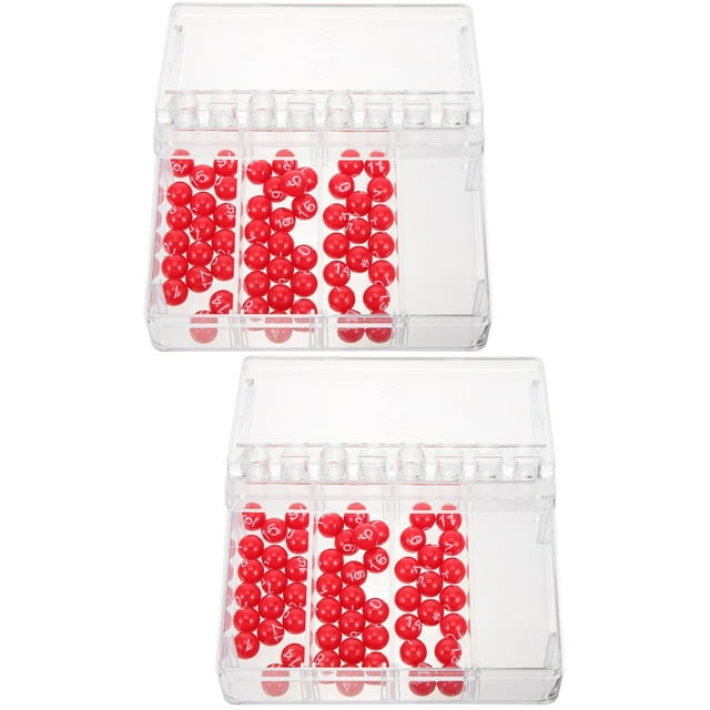 2 Sets Manual Lottery Balls Machine Mini Number Picker Machine Lottery ...