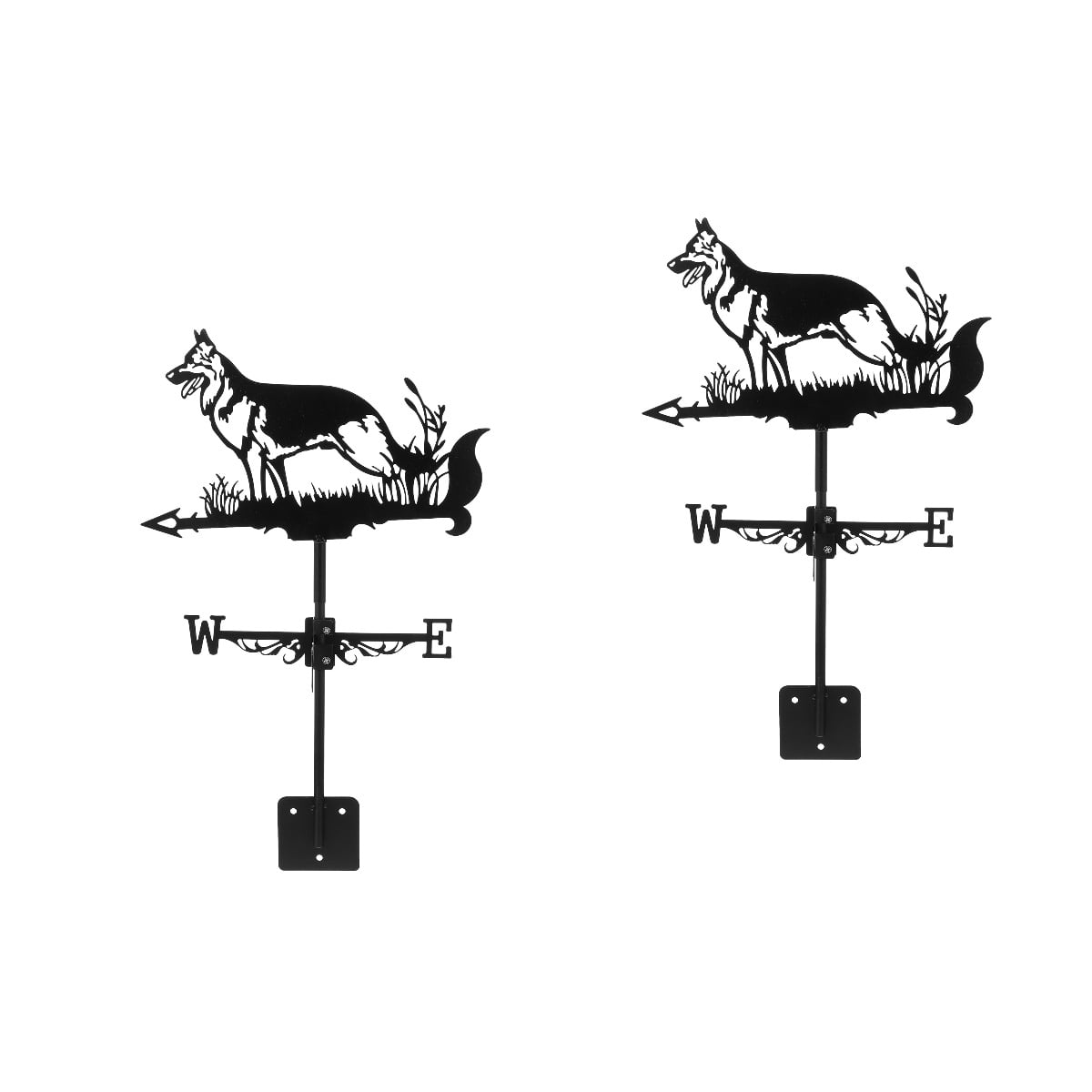 2 Sets Metal Craft Wind Vane Weathervane Roof Mount Weather Vane Farm ...
