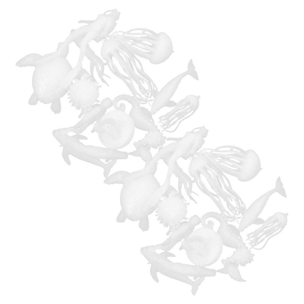 2 Sets Microscopic Marine Animals The Mini Stuffed Epoxy White ...