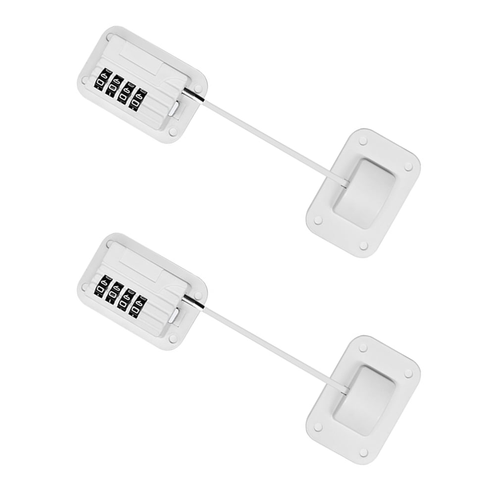 2 Sets Four Wheel Combination Lock Refrigerator Safety Door Locks for ...