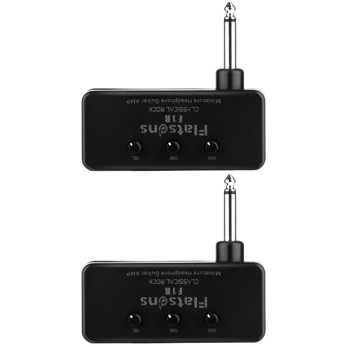 2 Sets Mini Headphone Guitar Amp Amplifier with Jack Bass Travel Black ...