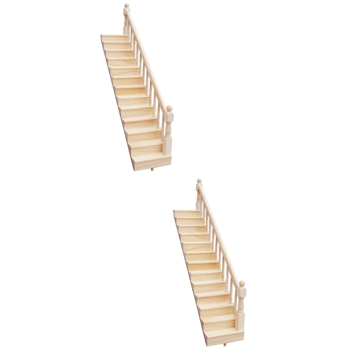 2 Sets Mini House Staircase Mini House Stairs Wooden Stairs Furniture ...