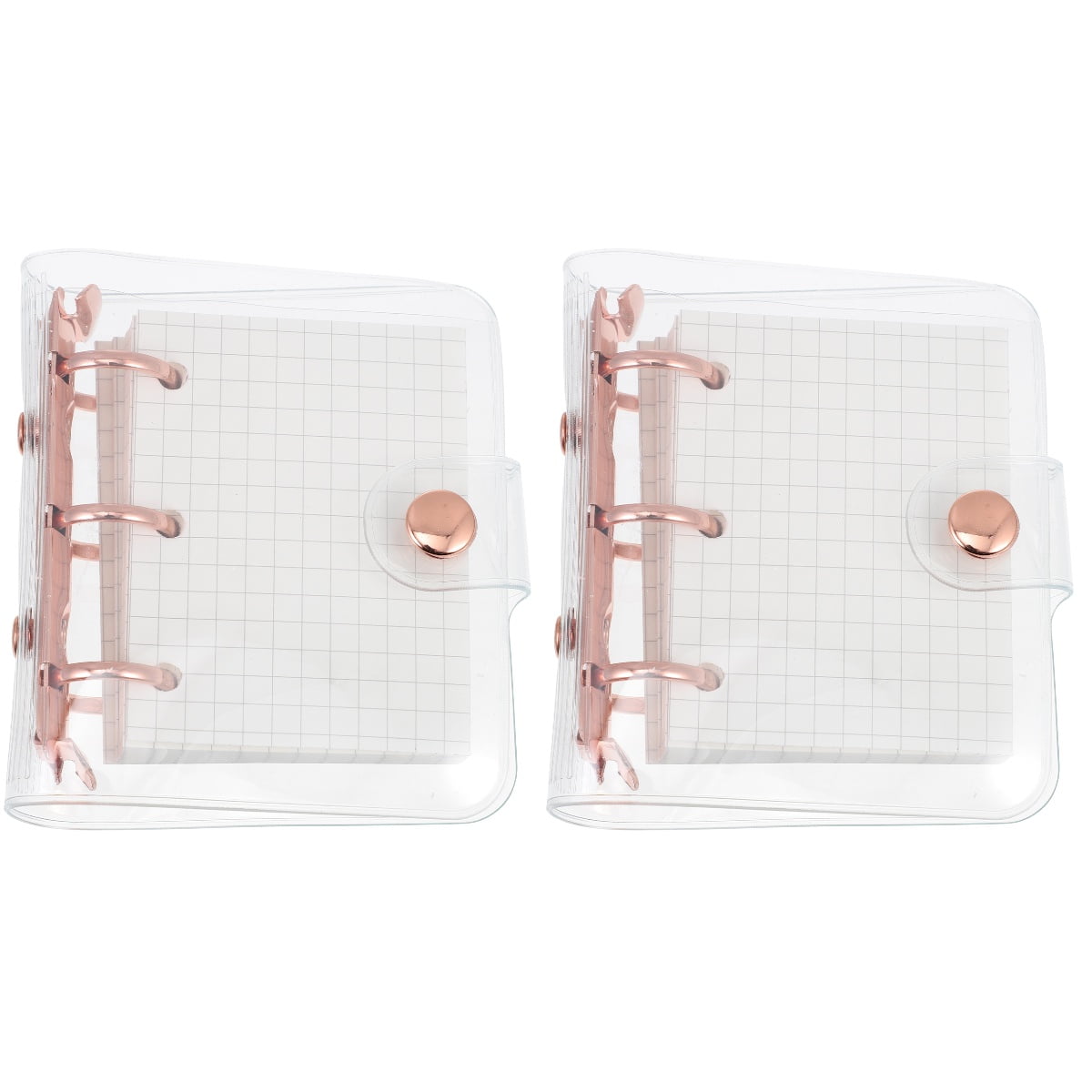 2 Sets Mini Notebook Loose-leaf Notepad Small Pocket Protectors Binders ...