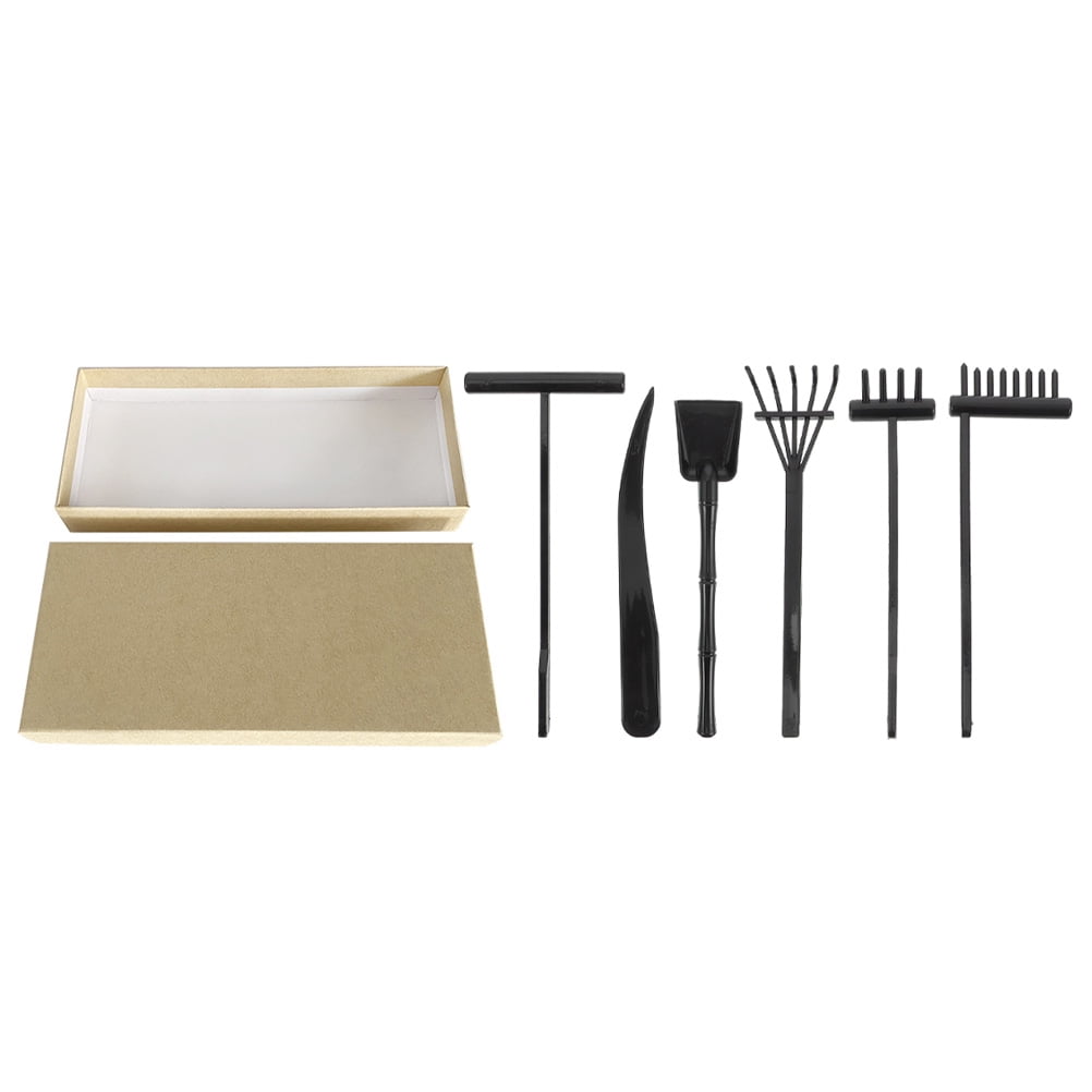 2 Sets Mini Zen Garden Rake Sand Sculpture Plant Plastic - Walmart.com