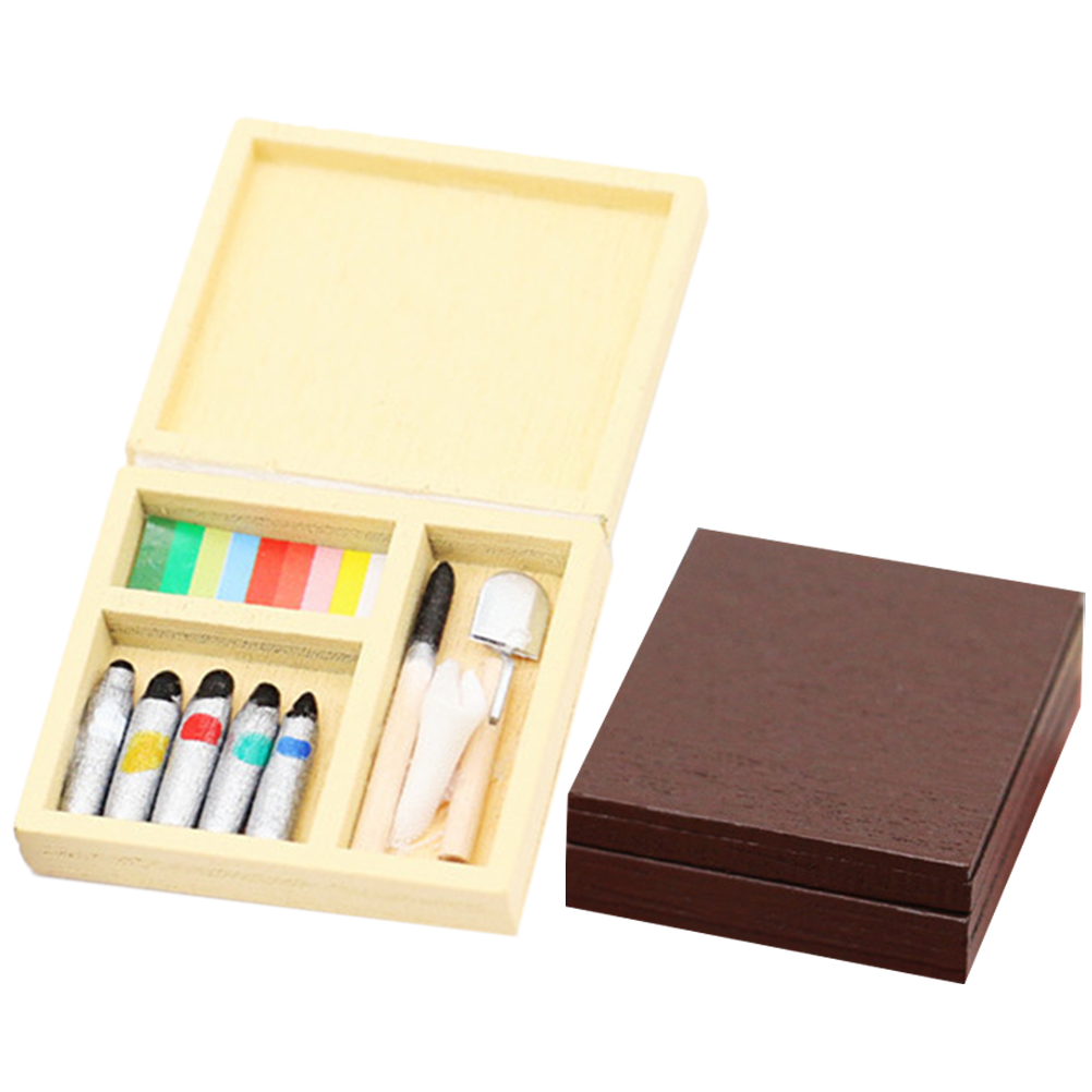 2 Sets Miniature Painting Tool Miniature Painting Kit Mini House Paint ...