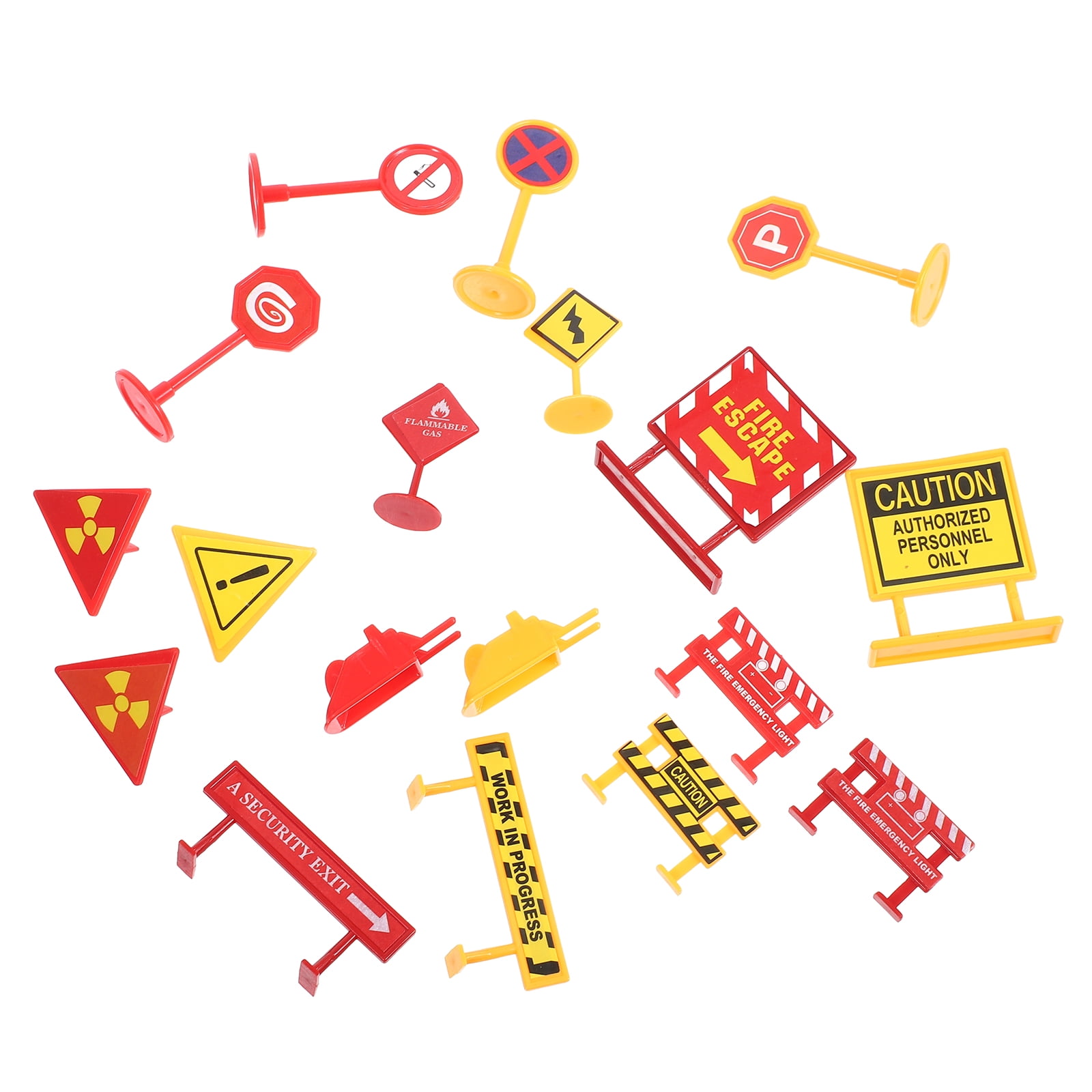 2 Sets Miniature Street Road Signs Playset Traffic Signs Playset Mini ...