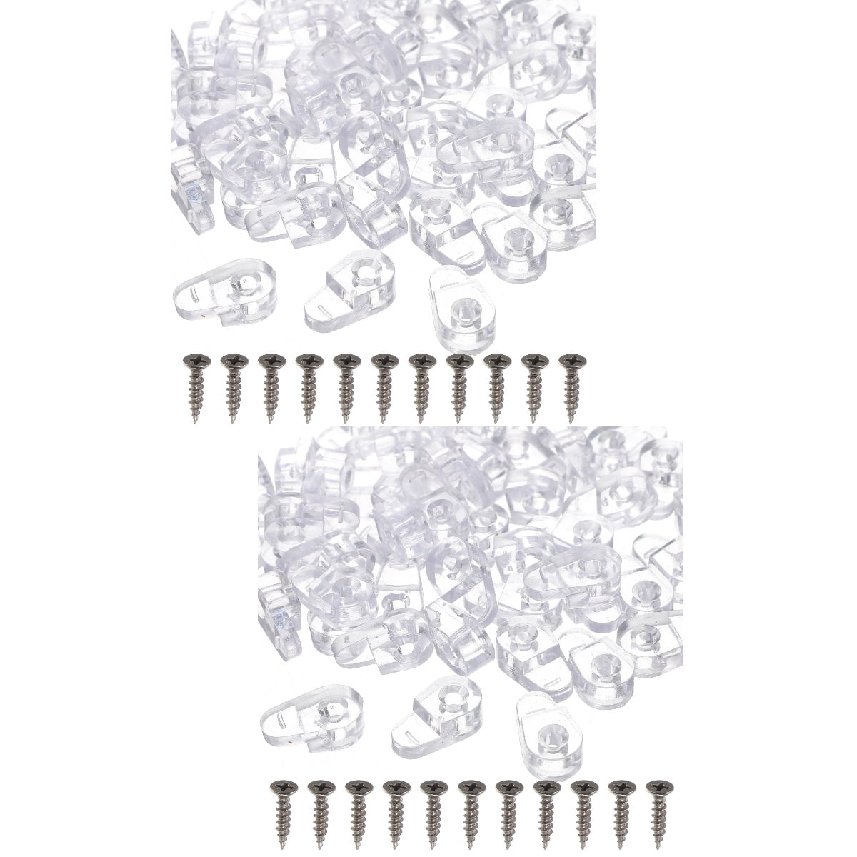 2 Sets Mirror Clip Glass Fixing Clamp Glass Holder Clip Panel Retaining Clip