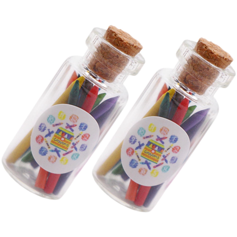ifundom Miniature Bottled Crayons Real Tiny Crayons 2 Sets Glass ...