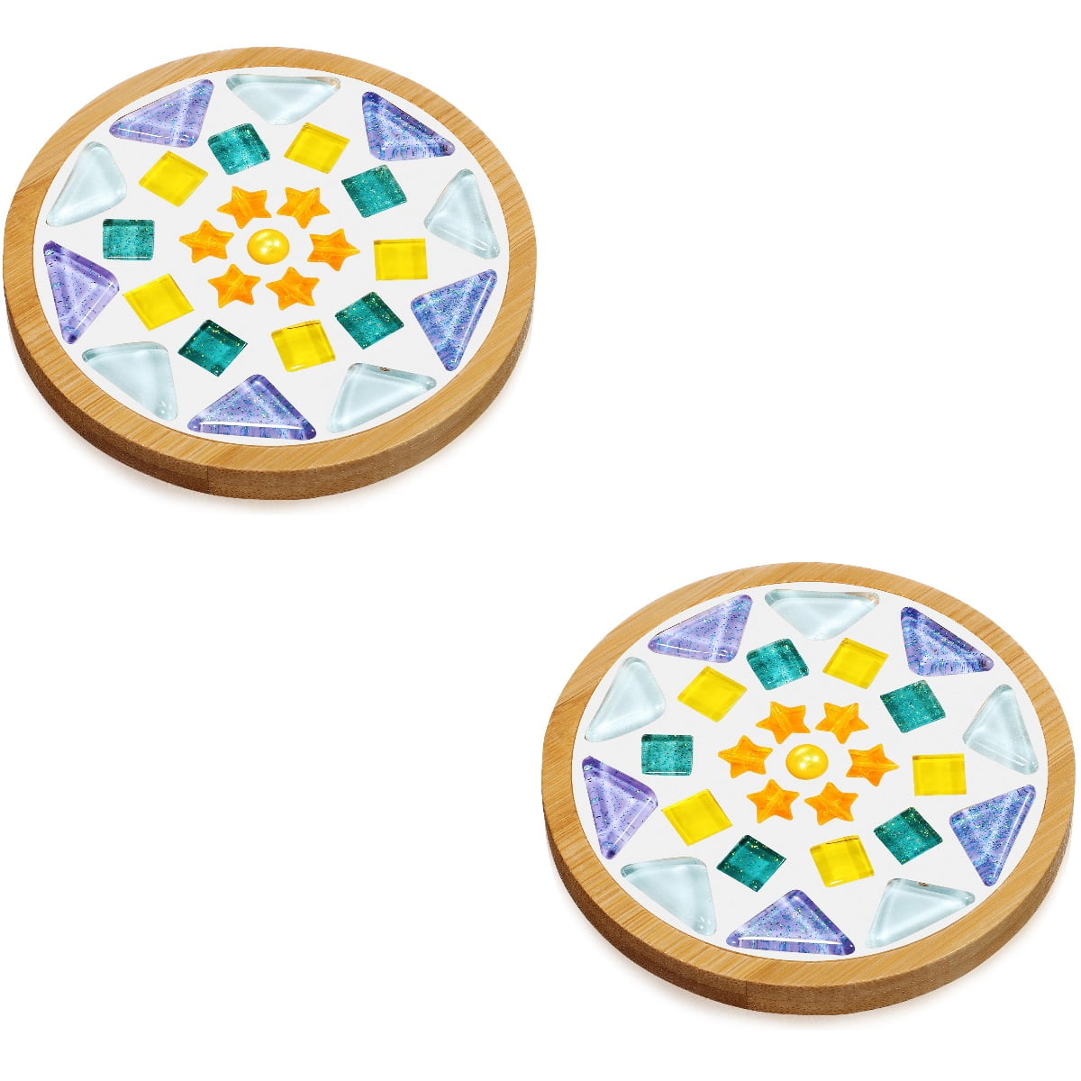 2 Sets Mosaic DIY Coaster Adult Craft Kits Making Supplies Crafts For ...