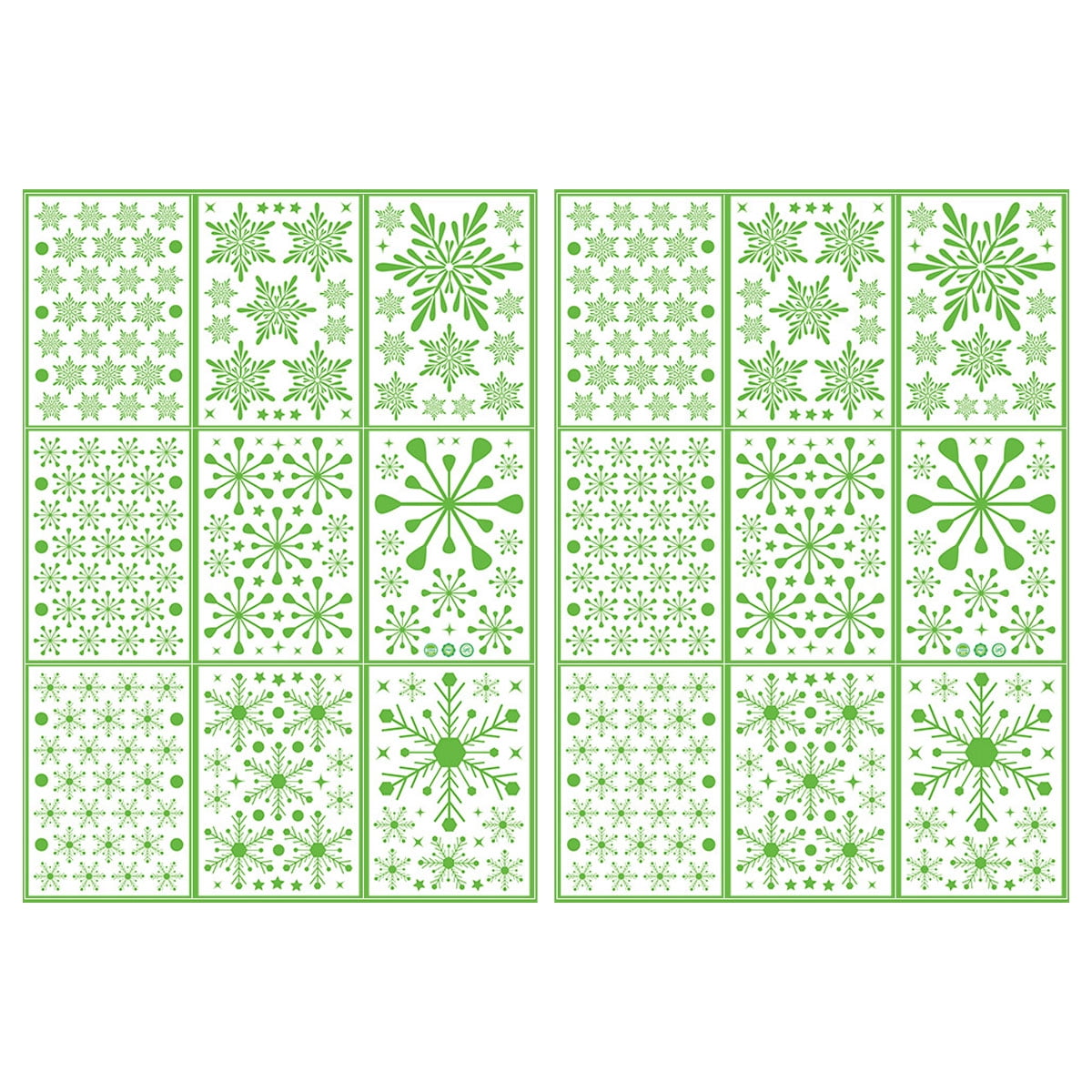 2 Sets Multi-color Static Snowflake Window Glass Stickers Christmas ...
