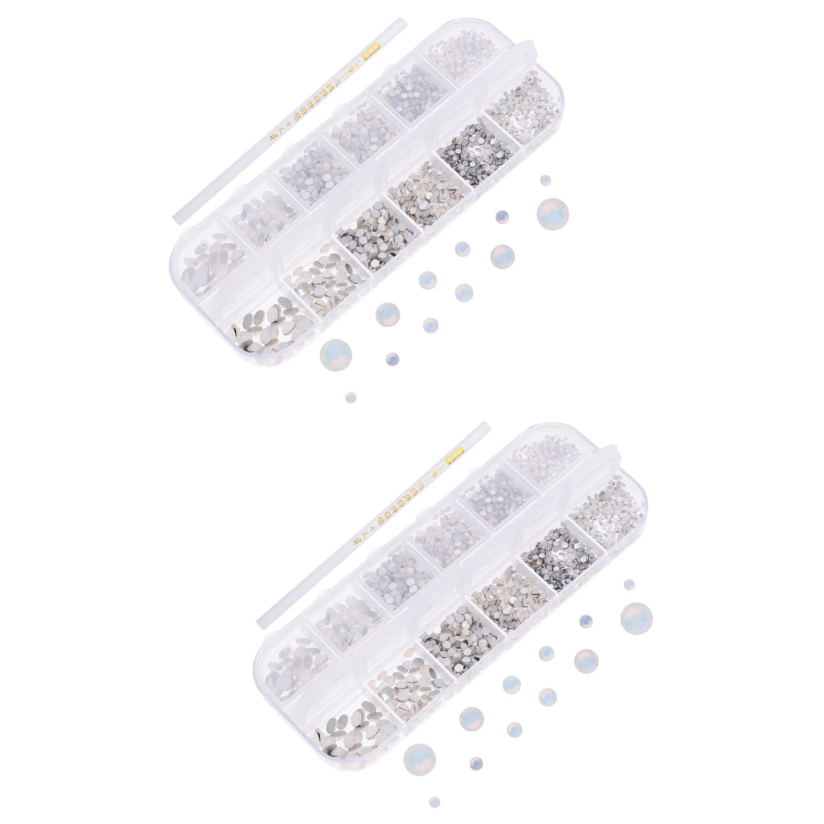 2 Sets Nail Accessories Gems Cosmetic Manicure Tool Tools for Art ...