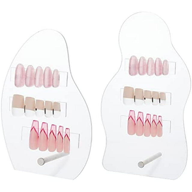 2 Sets Nail Art Display Board 40pcs False Nail Tips Sample Display ...