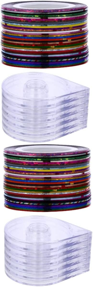 2 Sets Nail Gold and Silver Thread Upholstery Tape Rubber Tape Adhesive ...