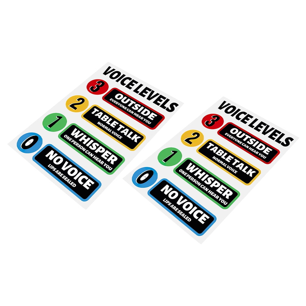 2 Sets Noise Level Charts For Classrooms Classroom Voice Chart Wall ...