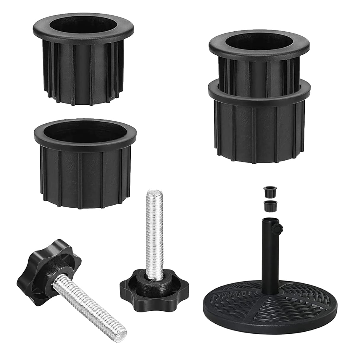 2 Sets Outdoor Patio Umbrella Base Stand Replacement Parts Umbrella ...