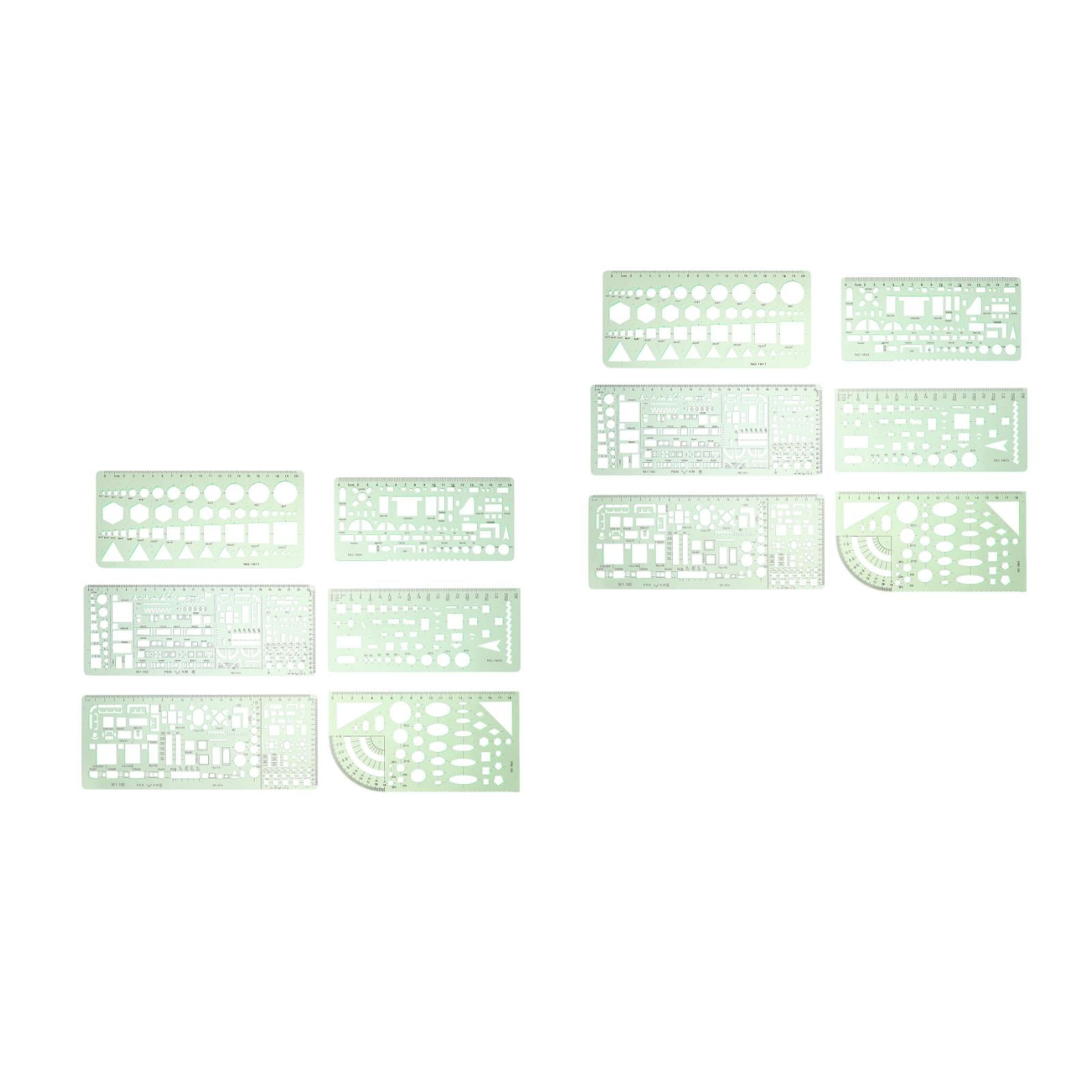 2 Sets Oval Shape Architect Building Formwork Architecture Drawing ...