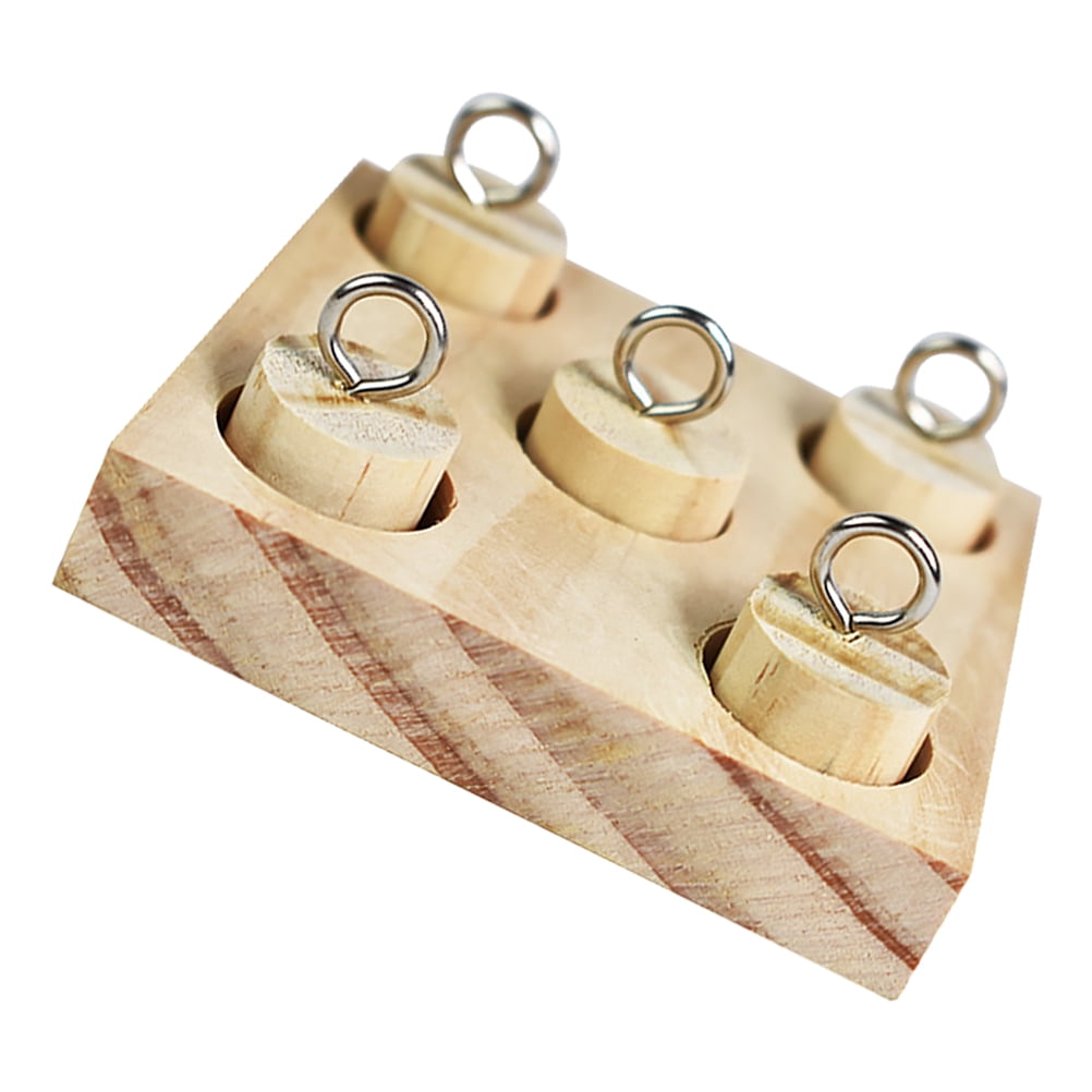 2 Sets Parrot Toy Cork Log for Hamsters Toys Bird Feeder Khaki ...