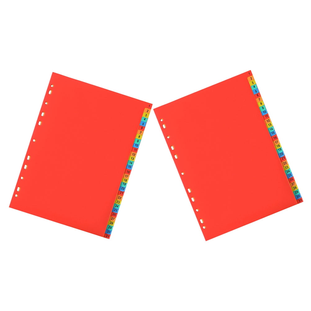 MOKKHNB folder dividers Plastic Binder Dividers with Tabs PVC 2 Sets ...