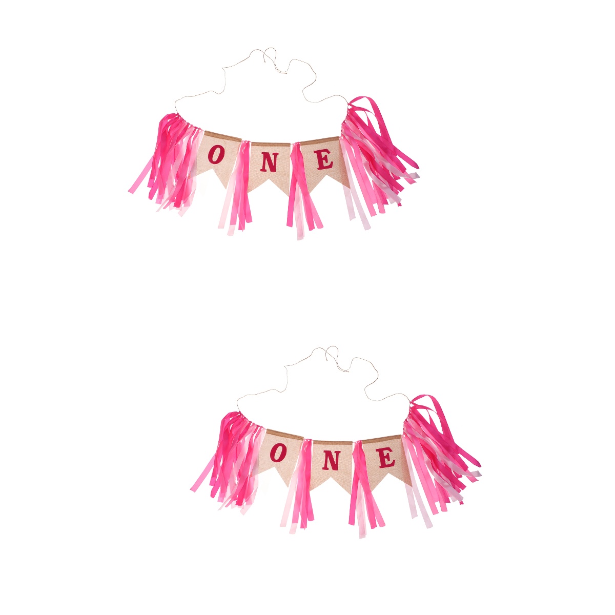 2 Sets Party Decoration Flag 1st Birthday Banner High Chair Flags ...