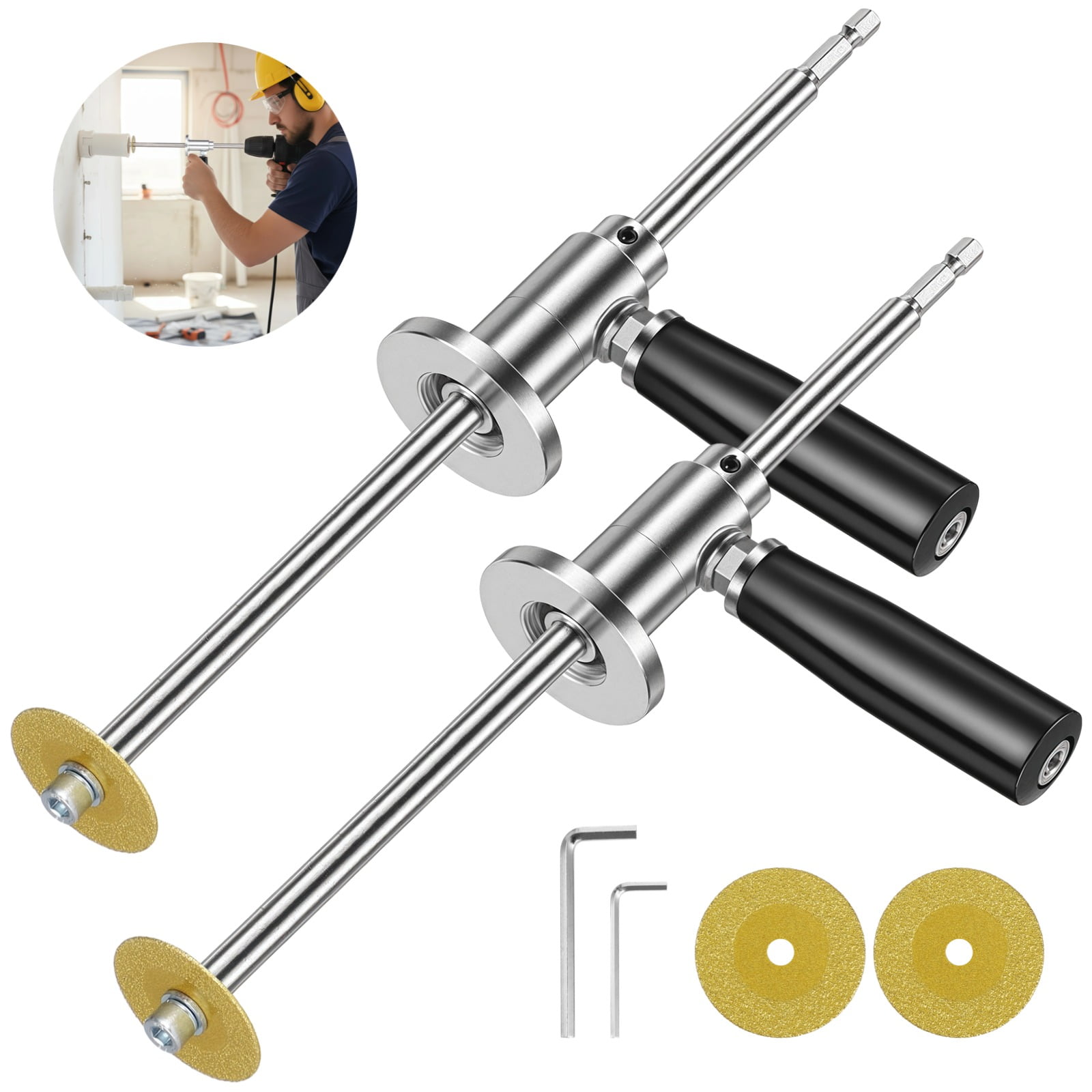 2 Sets Pipe Cutter Tool Set with Diamond Cutting Wheel, Include ...