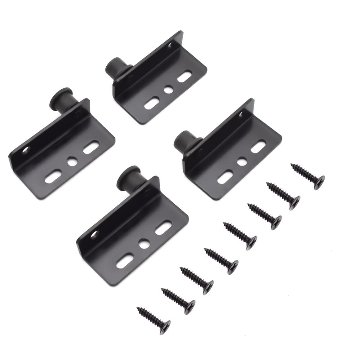 2 Sets Pivot Hinges Black Heavy Duty Concealed Shaft Door Hinges with ...