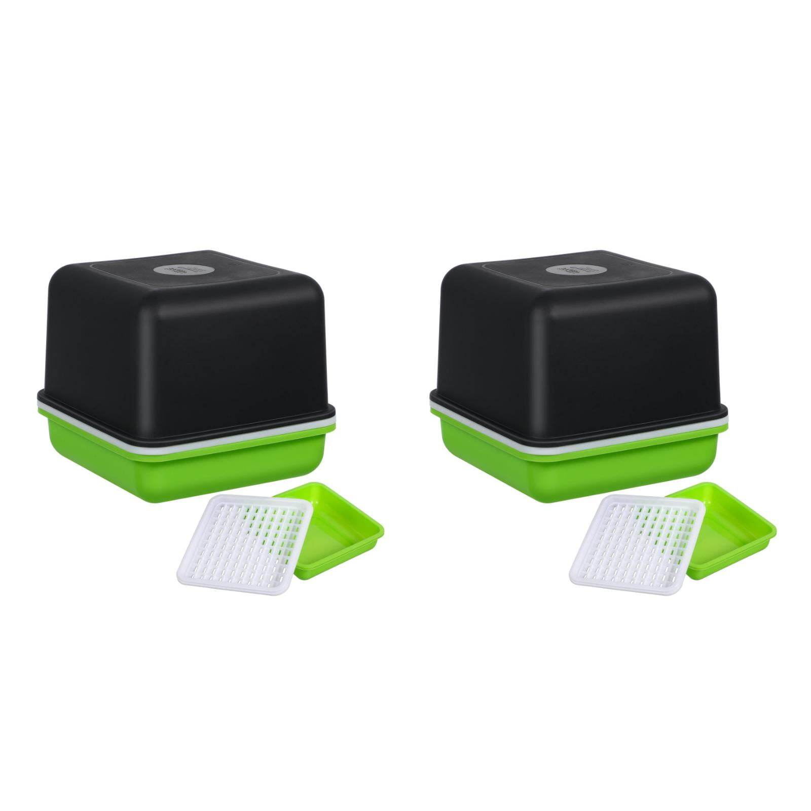 2 Sets Plant Pot Tray Starter Seedling Planting Box Home Gardening with ...