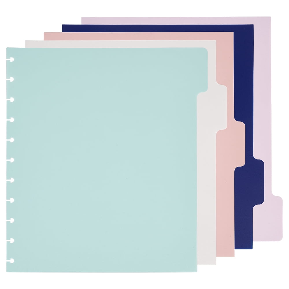 2 Sets Plastic Discbound Notebook Index Divider Sheets 11 Holes Tab ...