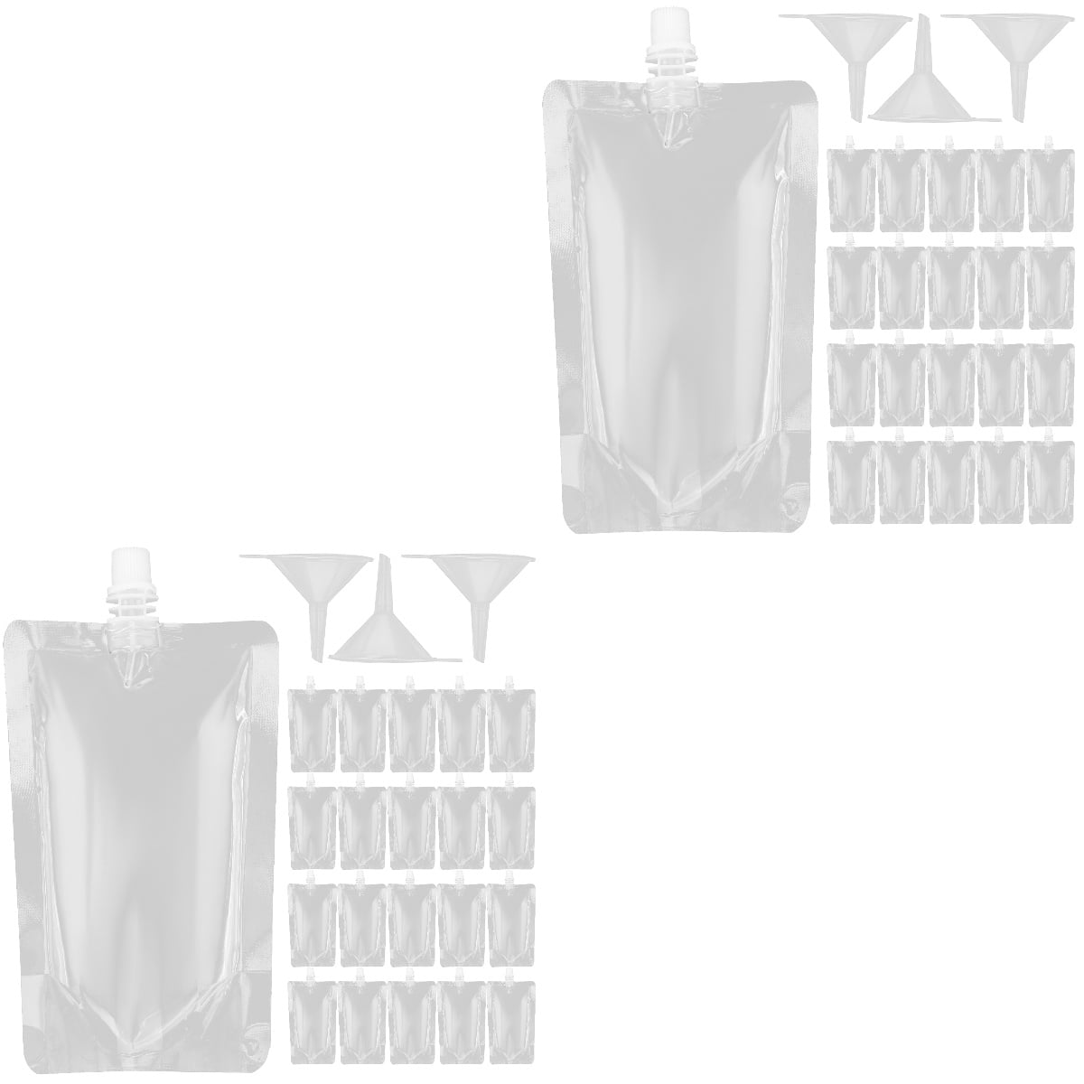 2 Sets Plastic Flask Disposable Beverage Bags Portable Drink Pouches ...