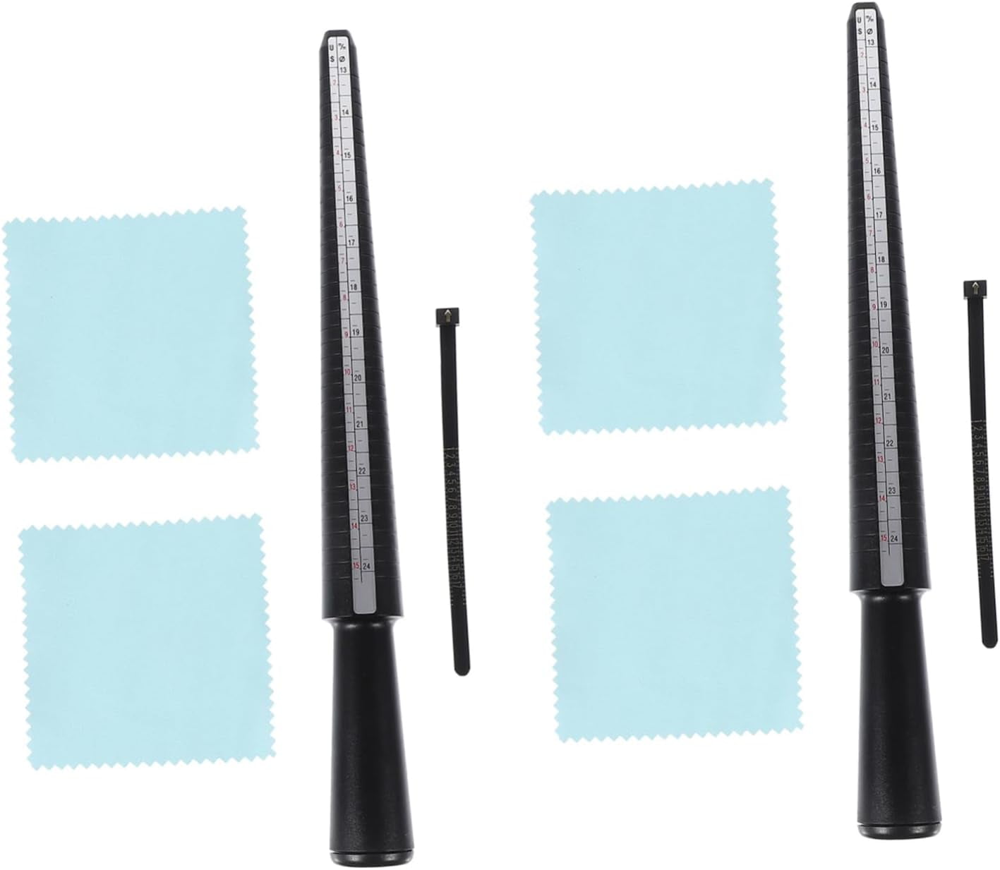 2 Sets Plastic Ring Plastic Finger Gauge Ring Gauges Finger Sizer T ...