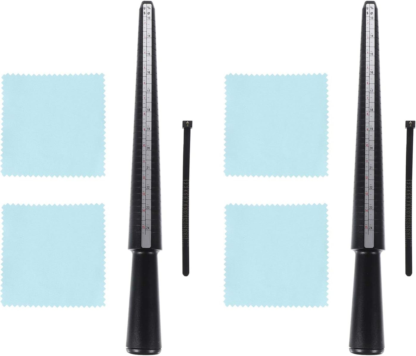 2 Sets Plastic Ring Plastigauge Finger Measurement Scales Kit Ringd ...