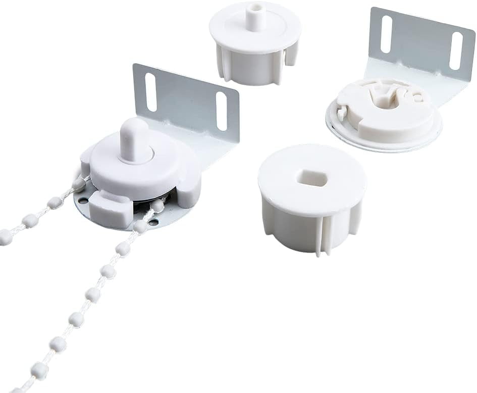 2 Sets Plastic Roller Blind Repair Kit White Roller Blind Brackets with ...
