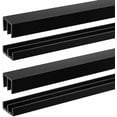 2 Sets Plastic Sliding Door Track Set for Cabinet Double Rails Panel ...