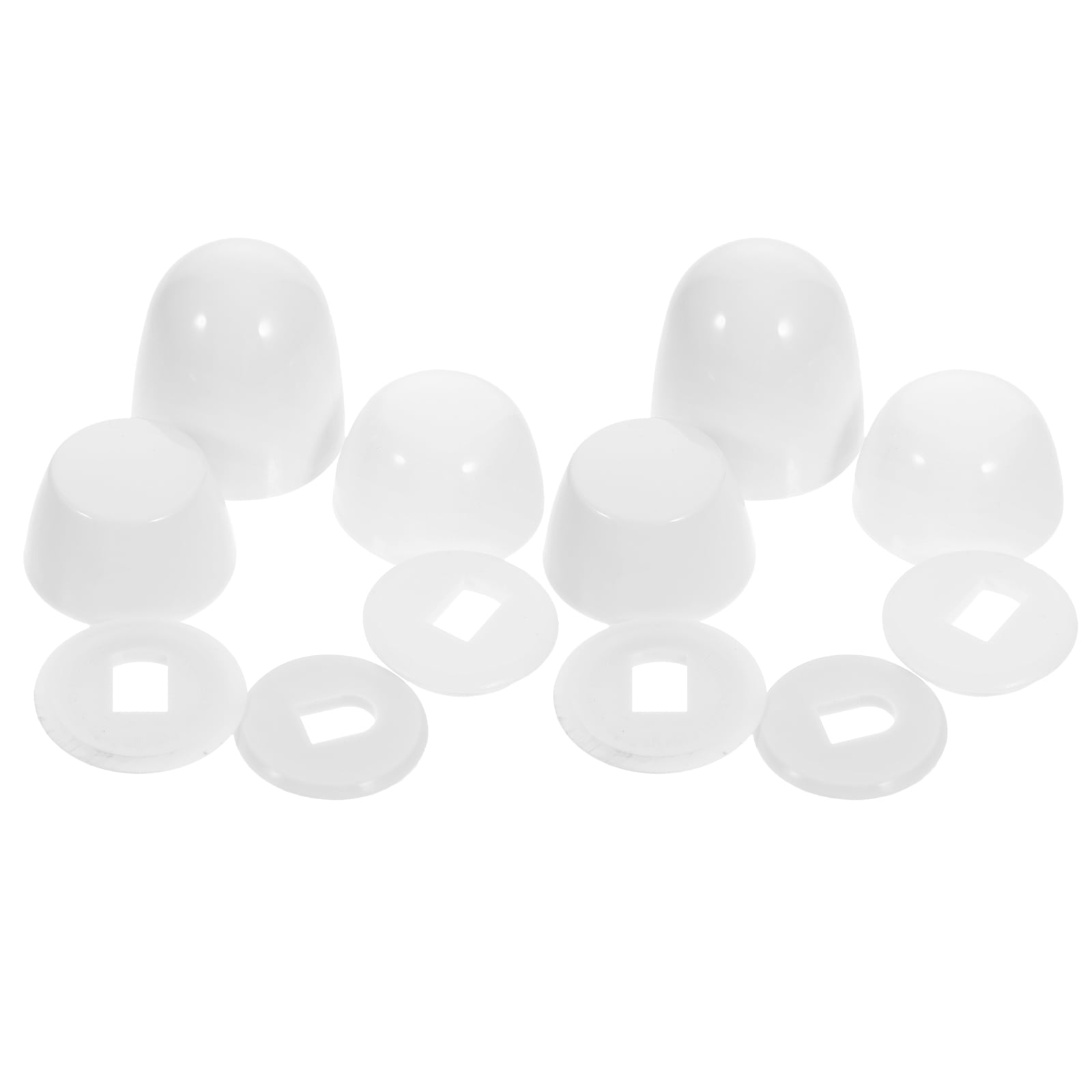 HEANUJJ Universal White Toilet Bolt Caps Rust Resistant Covers for ...