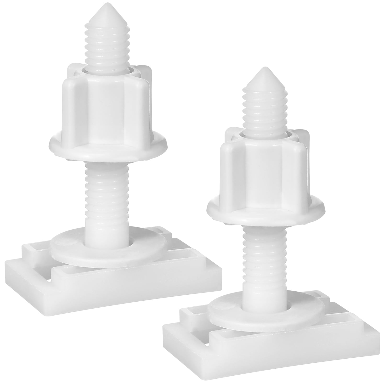 HOMEMAXS 2 Sets Plastic Toilet Seat Hinge Bolt Screw with Nuts and ...