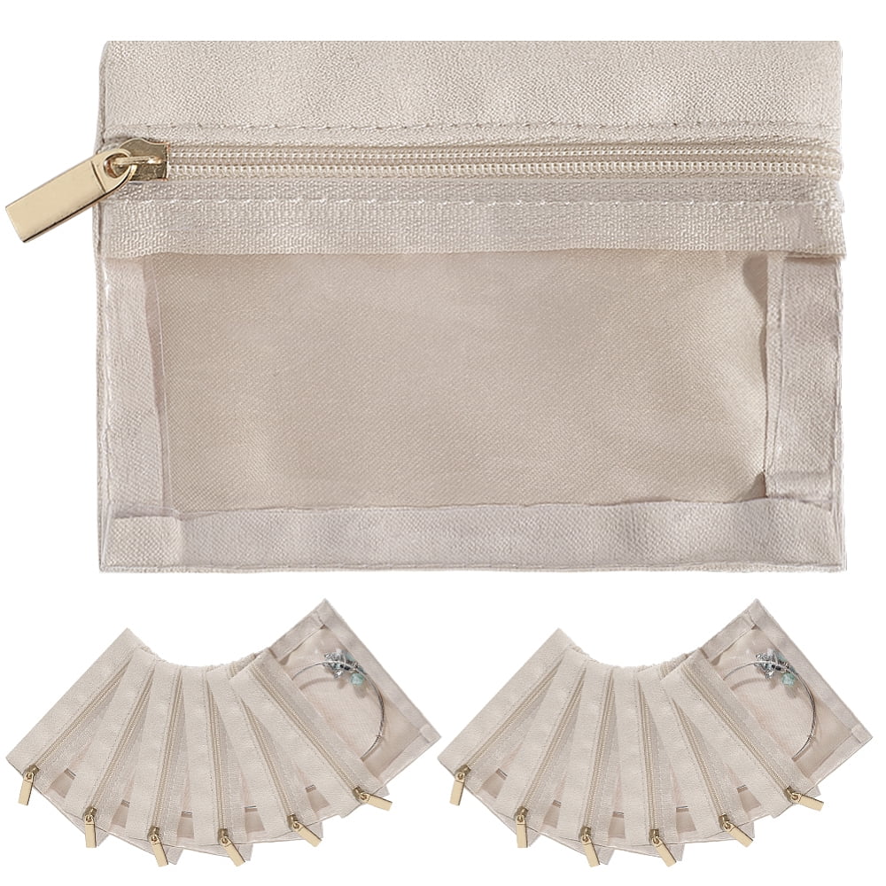 2 Sets Polyester Makeup Storage Zipper Bags Clutch Bags with Visible ...