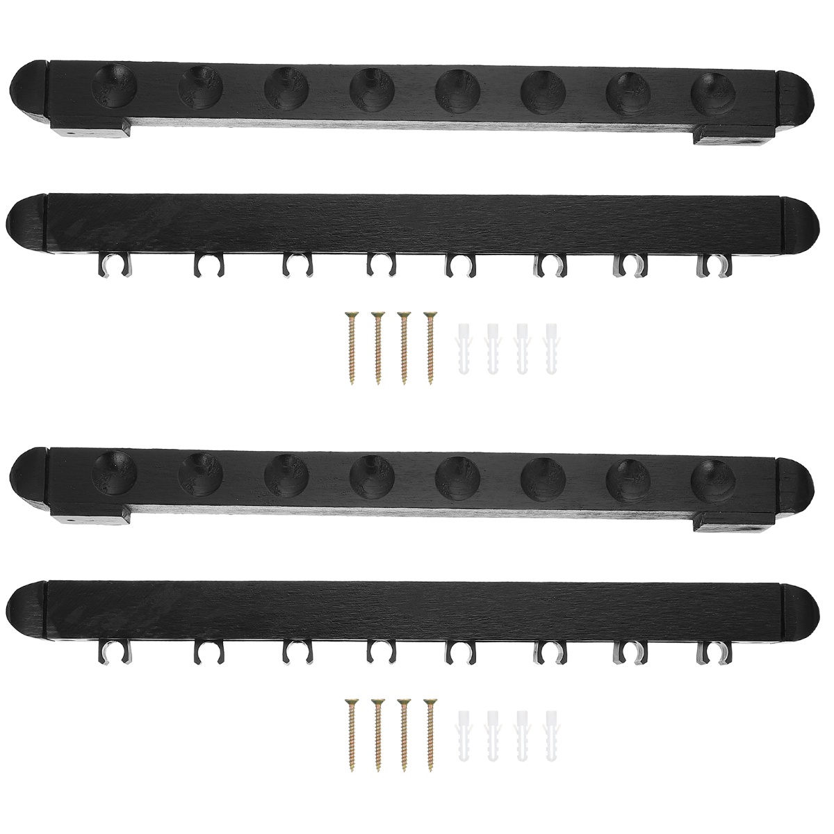2 Sets Pool Cues Billiard Rack Multi-hole Holder Wall Mount - Walmart.com