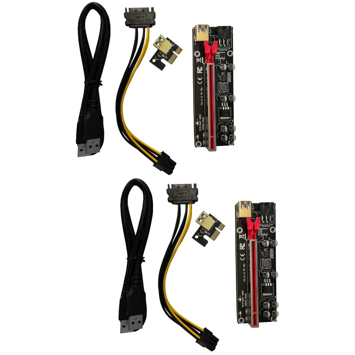 2 Sets Power Cord Adapter Cable Graphics Card X to - Walmart.com
