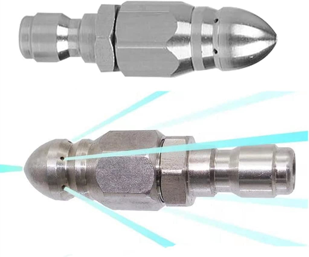 (2 Sets) Pressure Washer Sewer Jetter Nozzle with Stainless Steel, Mini ...