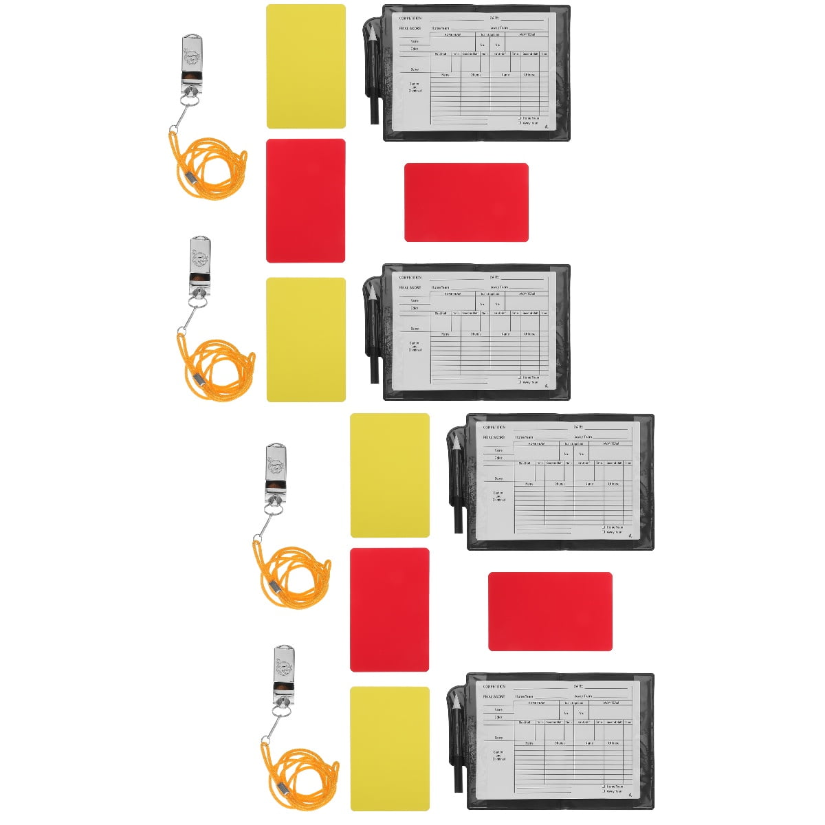 2 Sets Professional Referee Kits Standard Referee Cards Portable ...