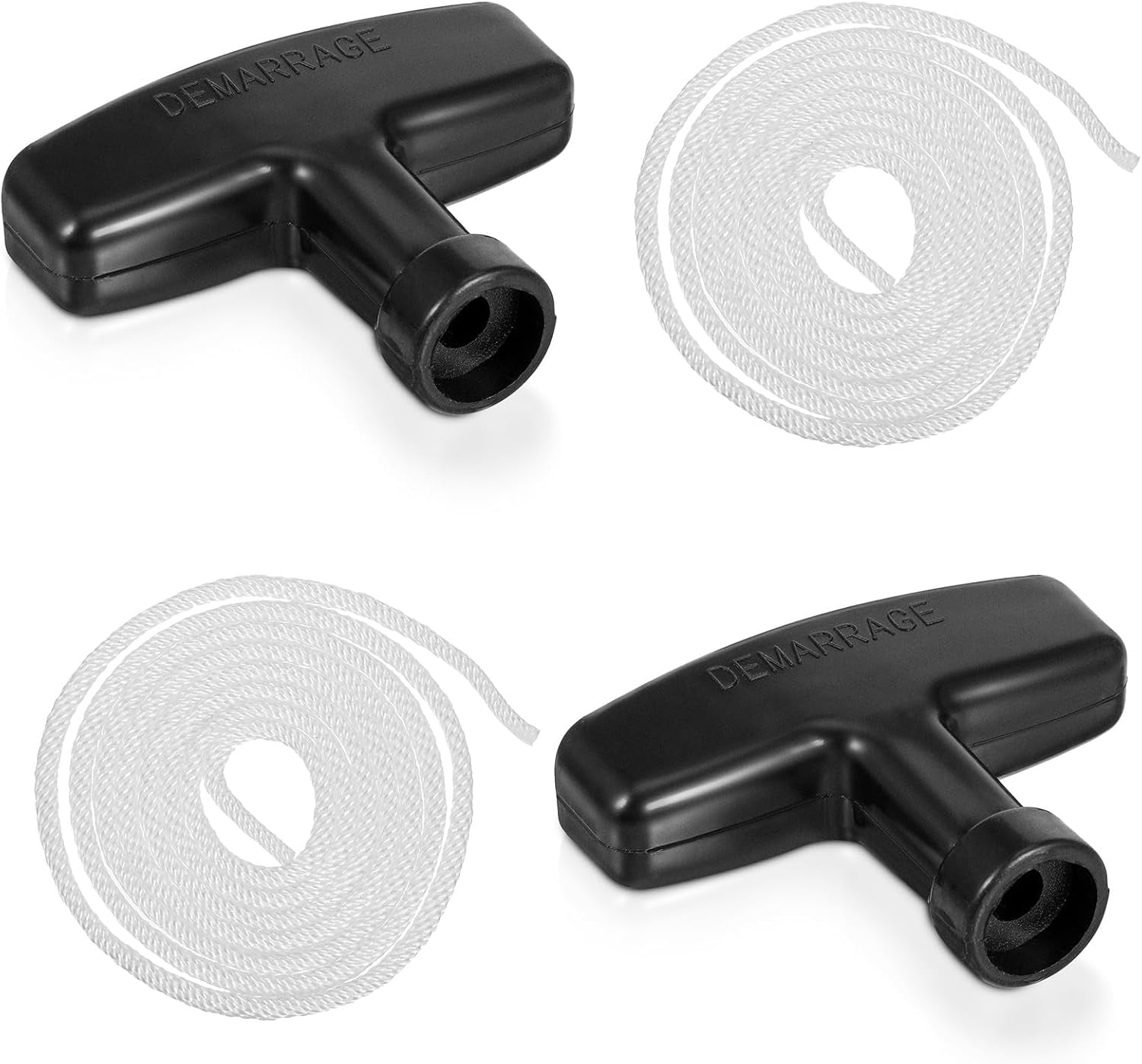 2 Sets Pull Cord Handle with 47.2 Inch Lawn Mower Pull Cord, Engine ...