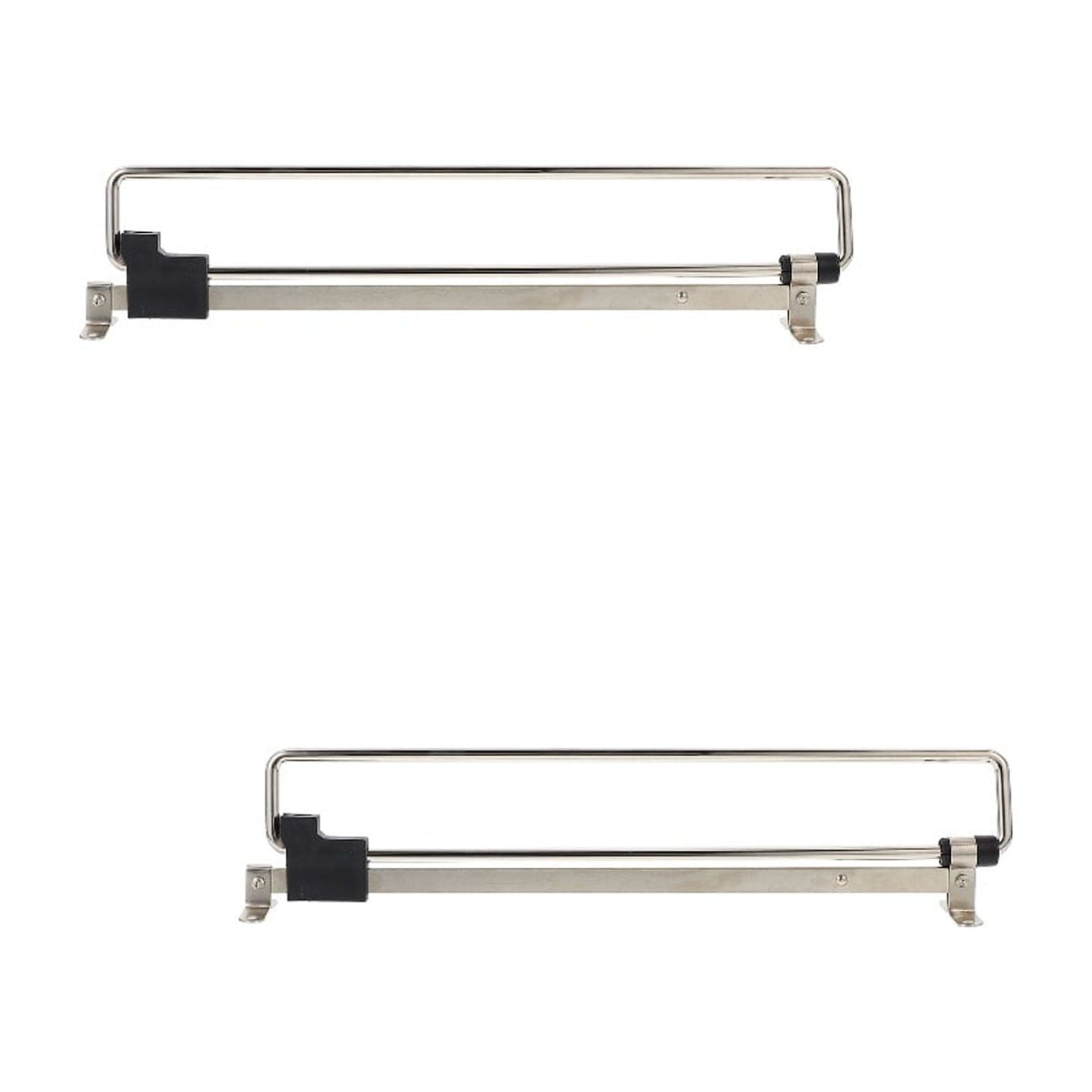 2 Sets Pull Out Rail Telescopic Clothes Hanger Bracket Storage Child ...